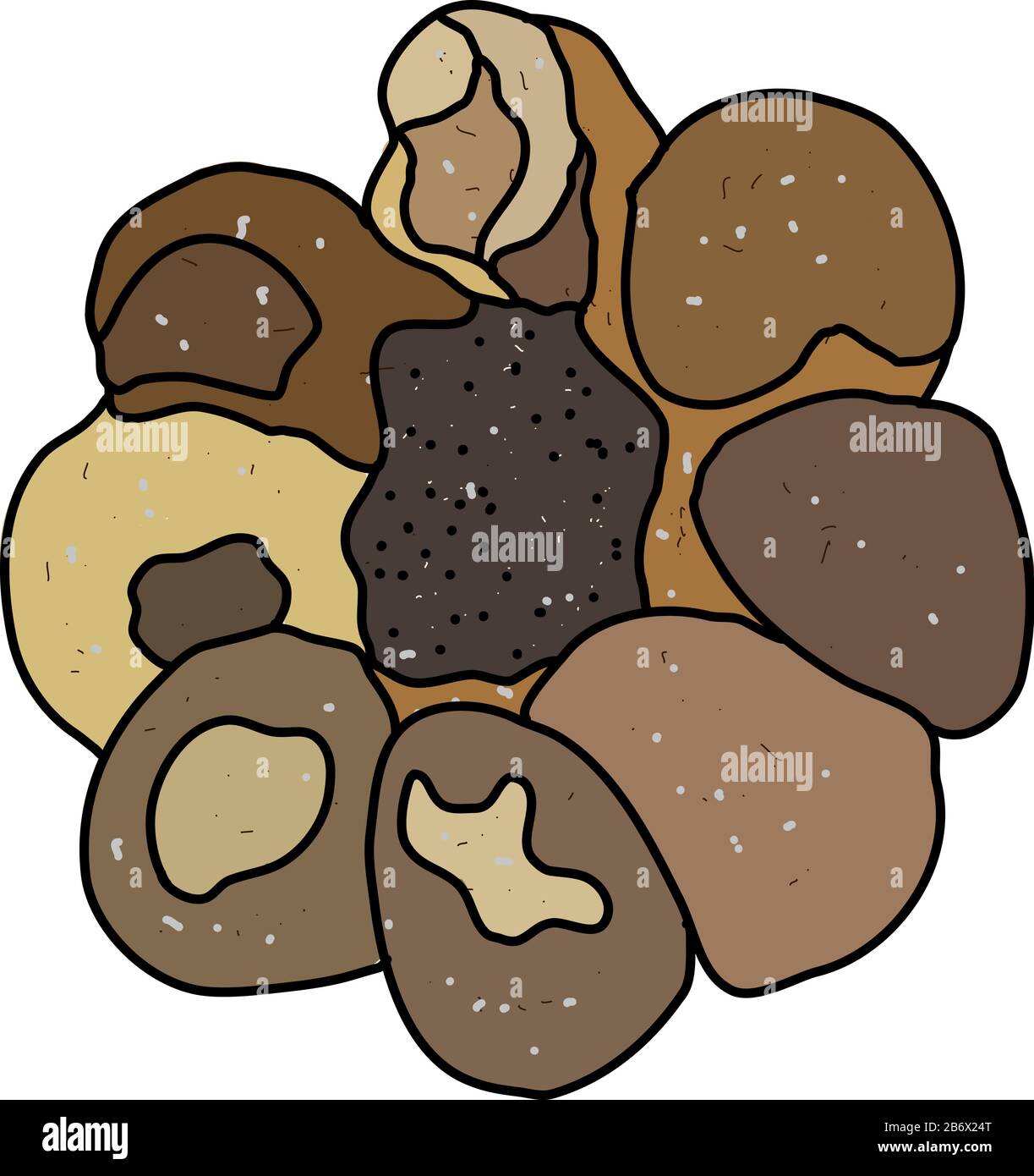 Cookies, illustration, vector on white background Stock Vector Image ...