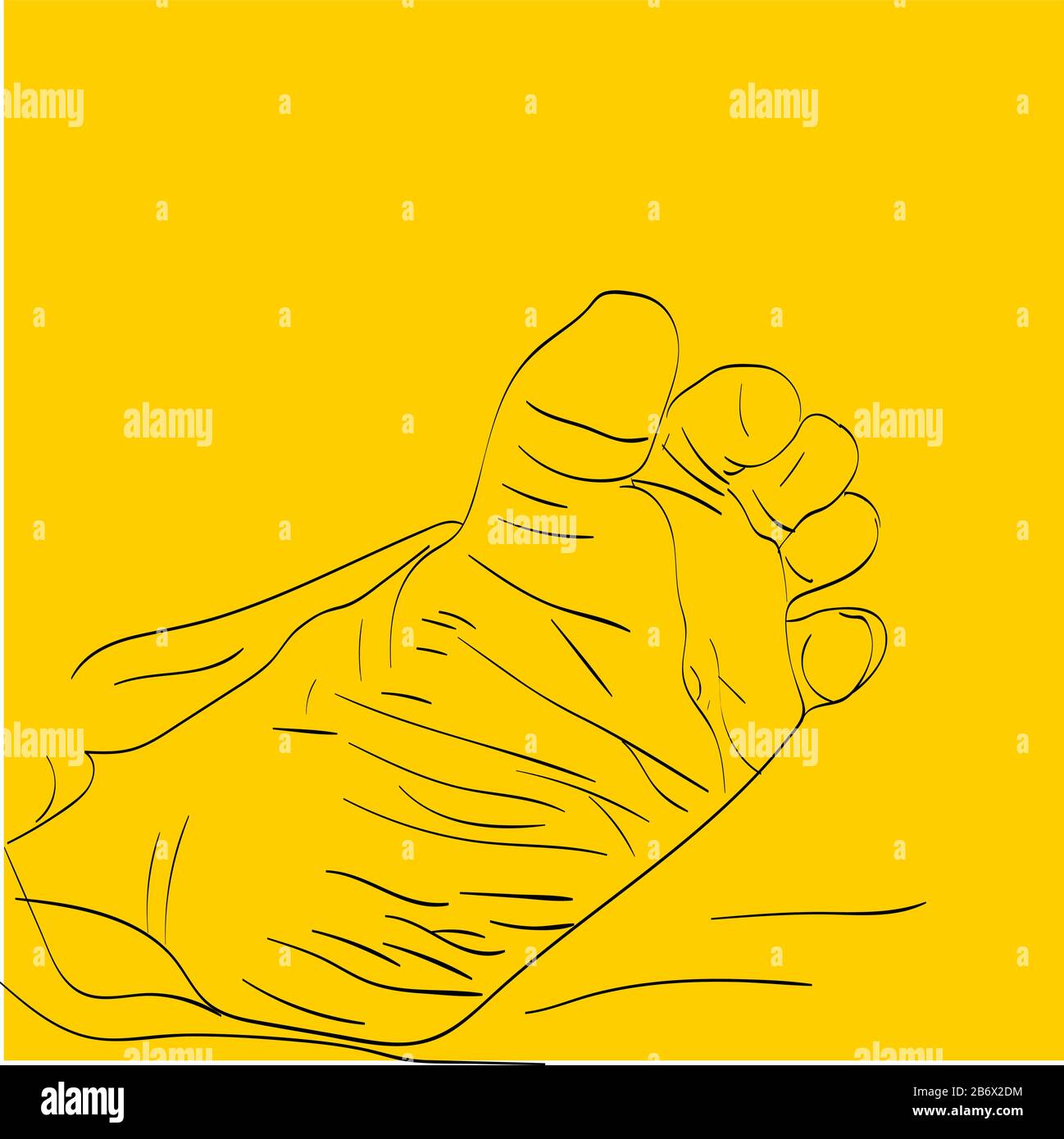 Baby feet, illustration, vector on white background Stock Vector Image ...