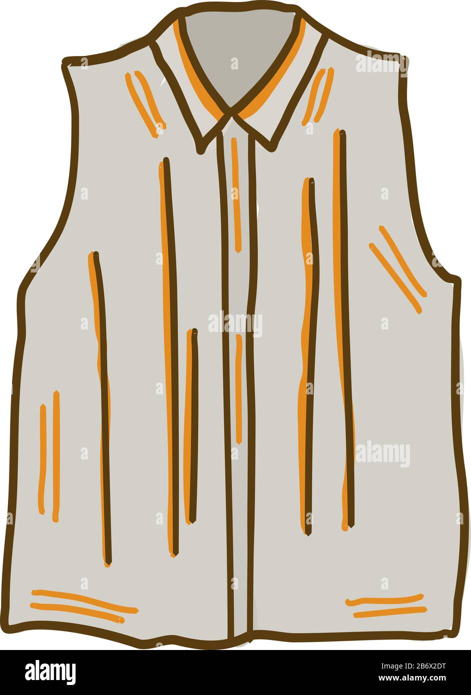 Cute top with lines, illustration, vector on white background Stock ...