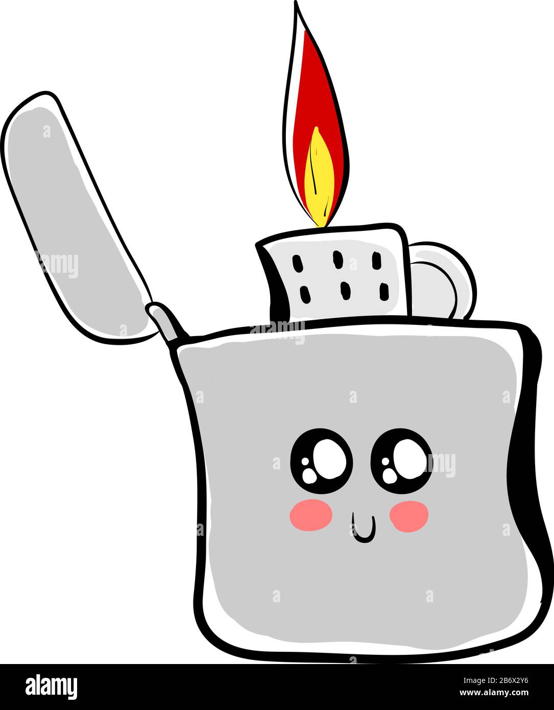 Cute zippo, illustration, vector on white background Stock Vector Image ...