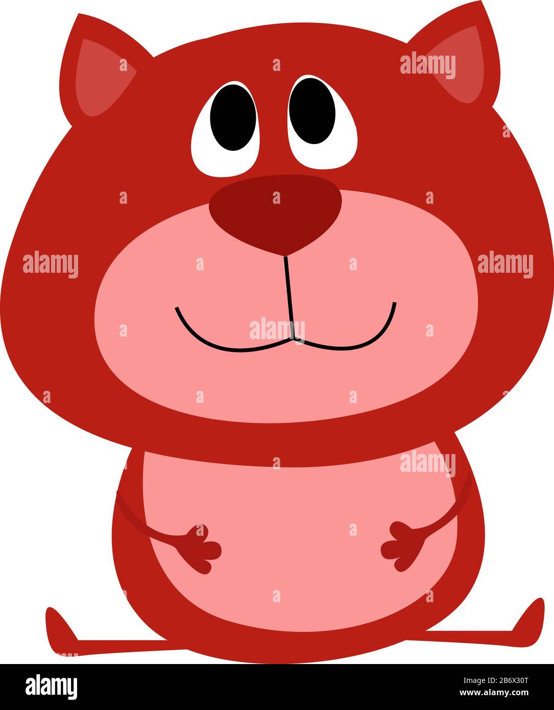 Fat cat, illustration, vector on white background Stock Vector Image ...