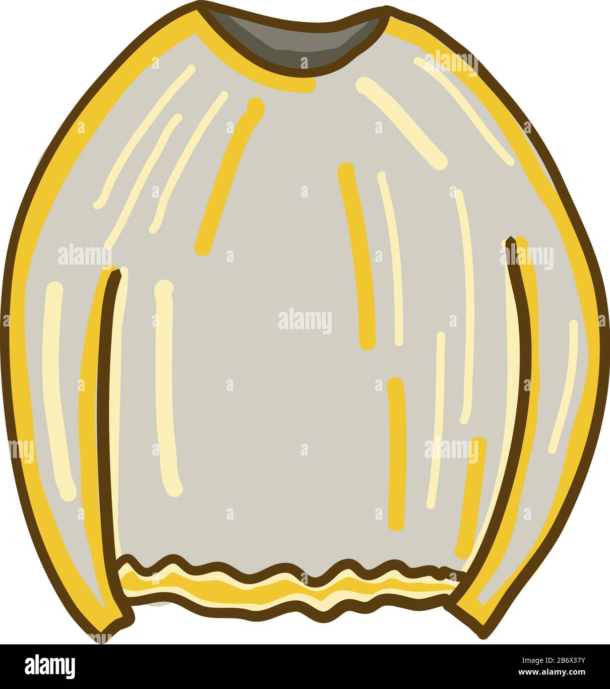 Yellow shirt, illustration, vector on white background Stock Vector ...