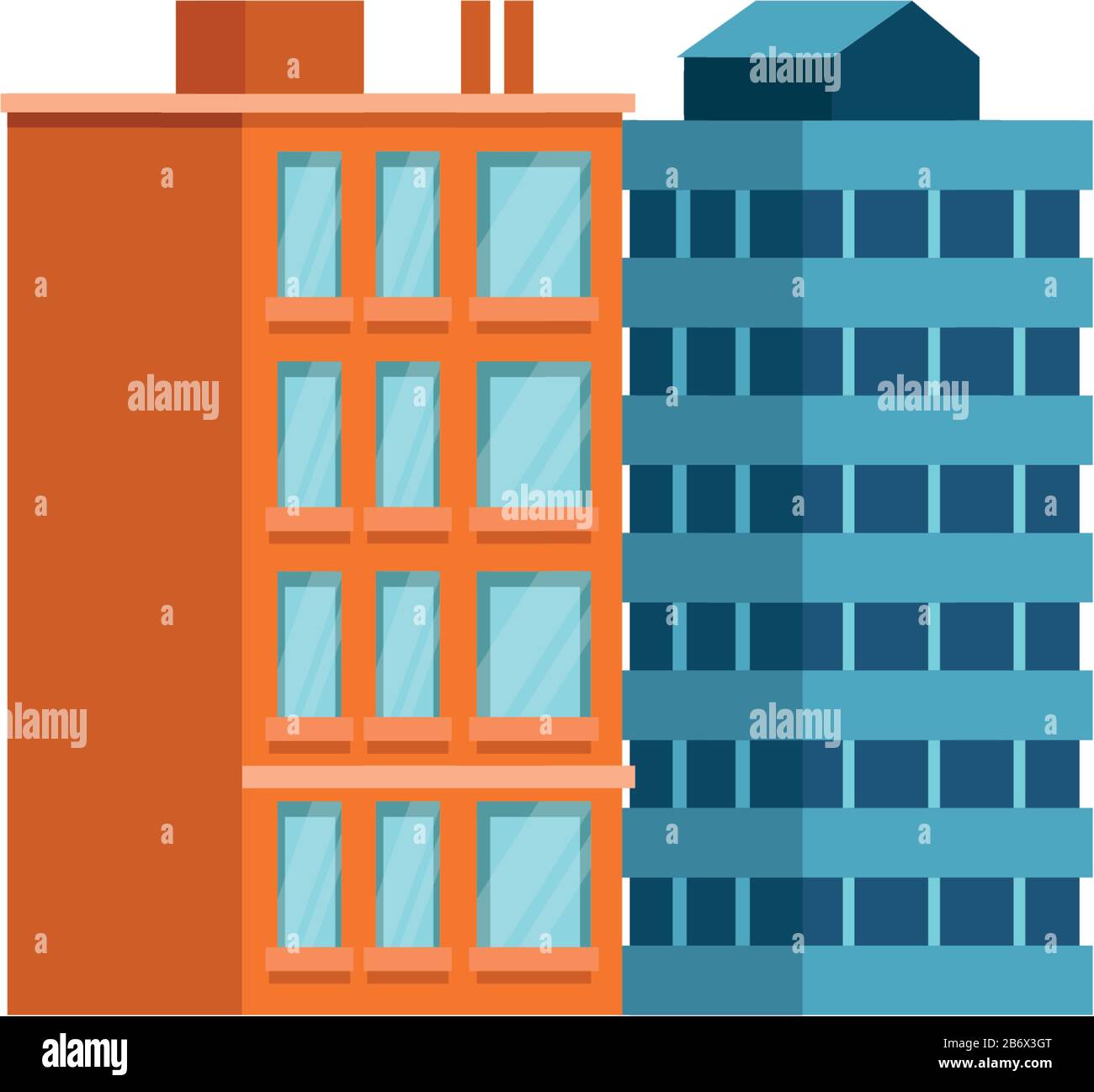 building with windows isolated icon Stock Vector Image & Art - Alamy