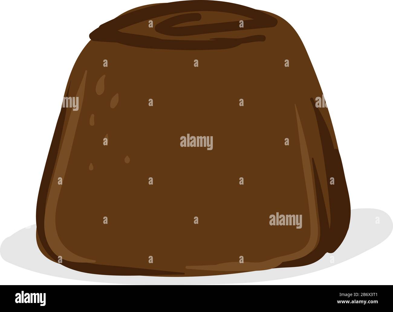 Chocolate truffle, illustration, vector on white background Stock ...