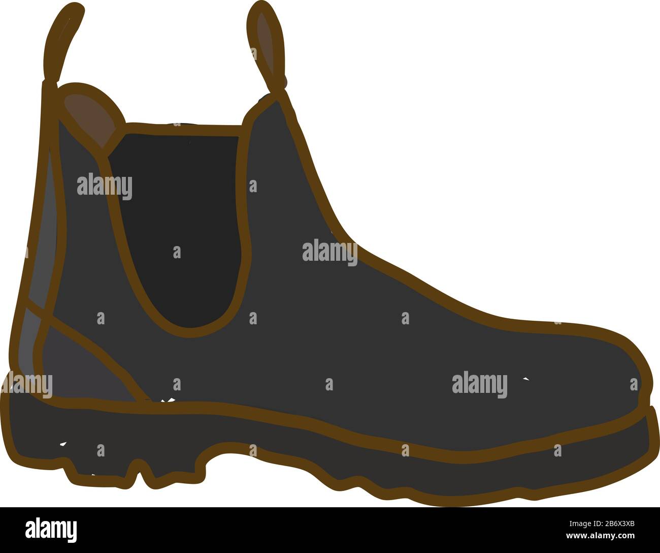 Winter boot, illustration, vector on white background Stock Vector ...