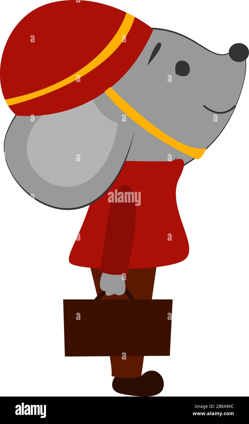 Mouse footman, illustration, vector on white background Stock Vector ...