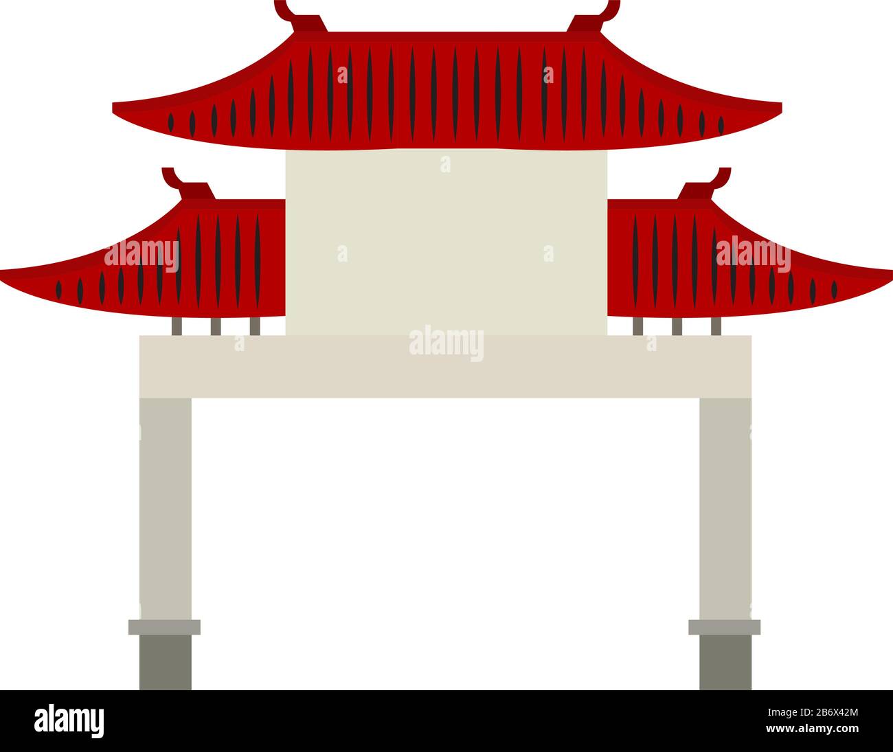 Japanese house gate Stock Vector Images - Alamy
