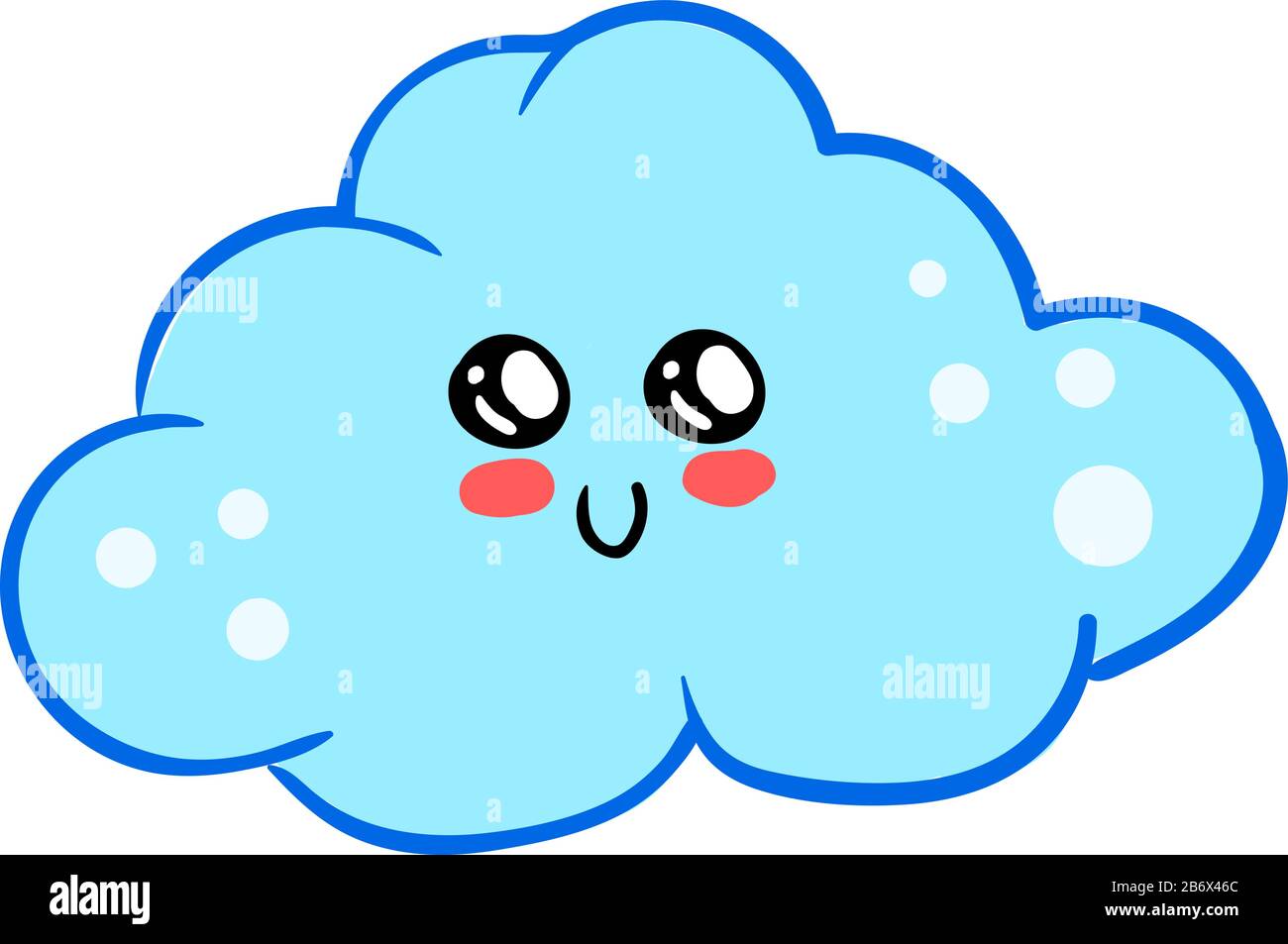 Cute cloud, illustration, vector on white background Stock Vector Image ...