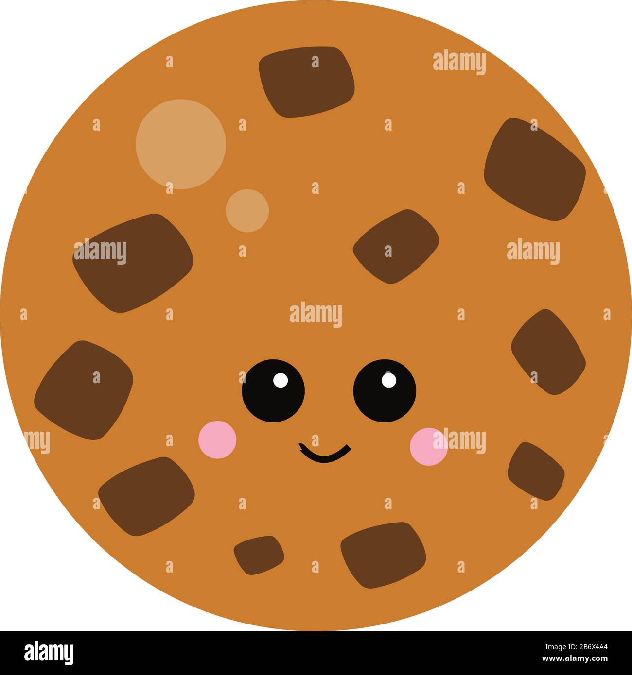 Cute cookie, illustration, vector on white background Stock Vector ...