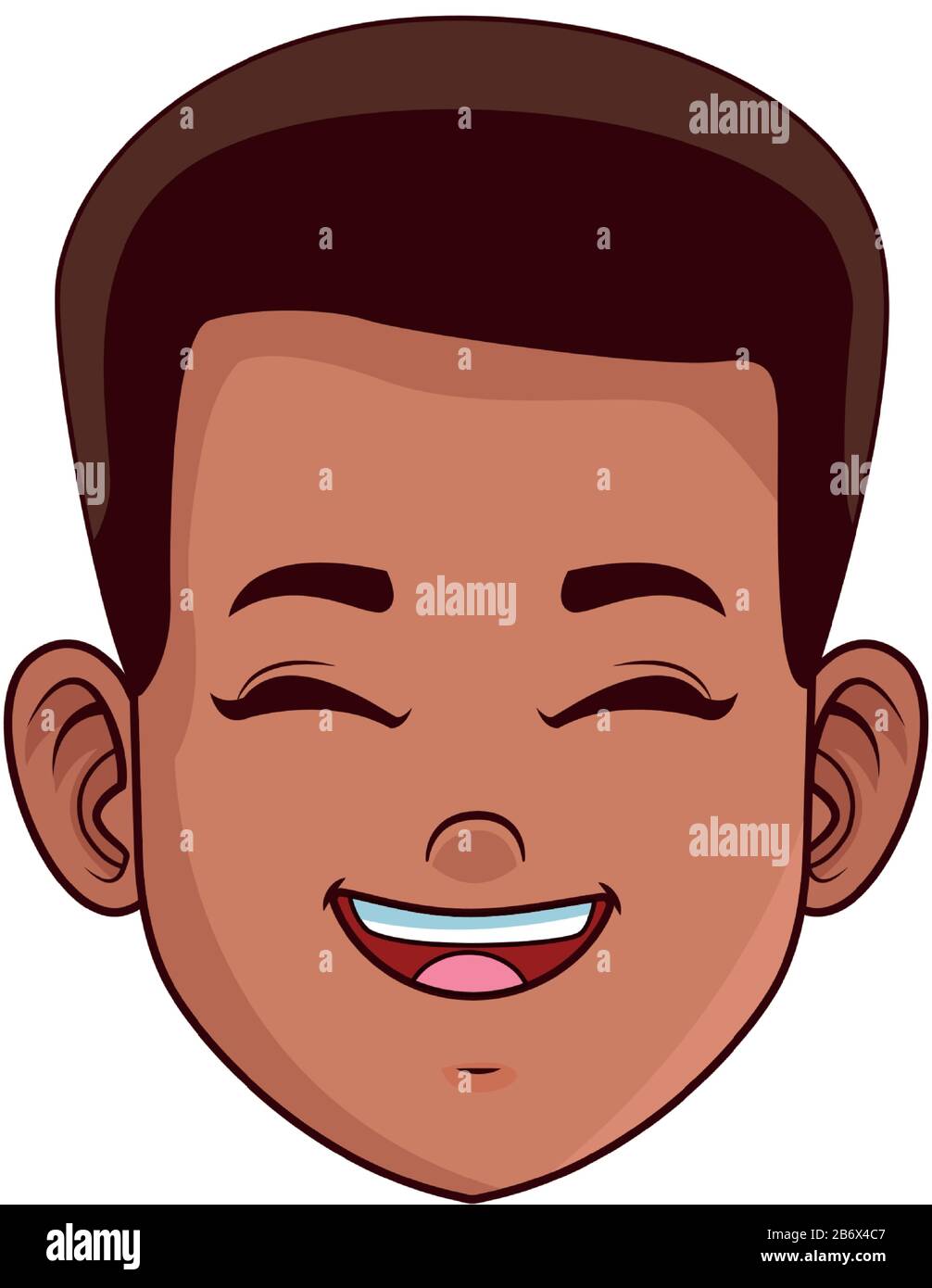 African school teen boy portrait Stock Vector Images - Alamy