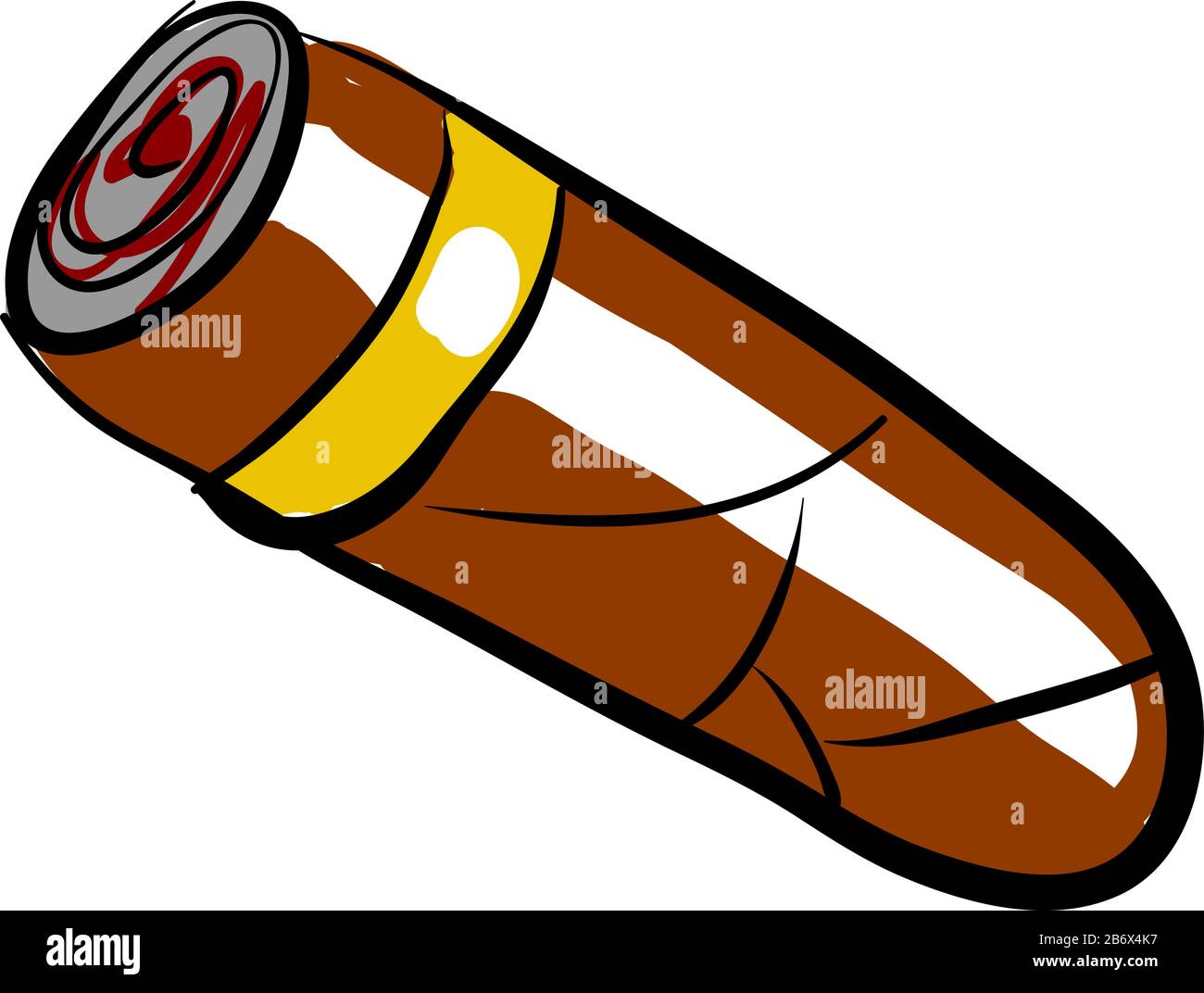 Cigar drawing, illustration, vector on white background Stock Vector ...