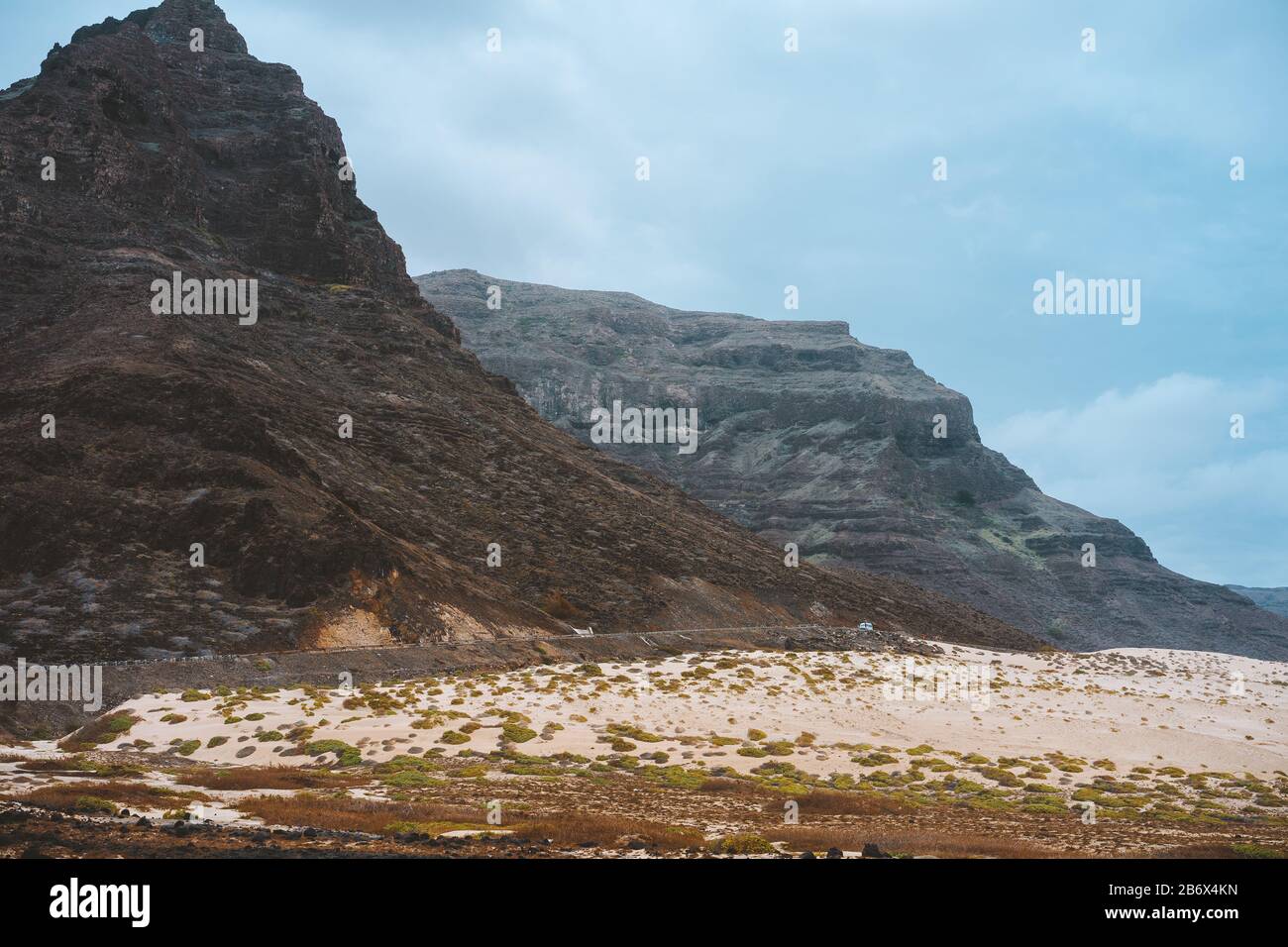 Sao Vicente Cape Verde. Surreal mars like landscape with majestic red ...