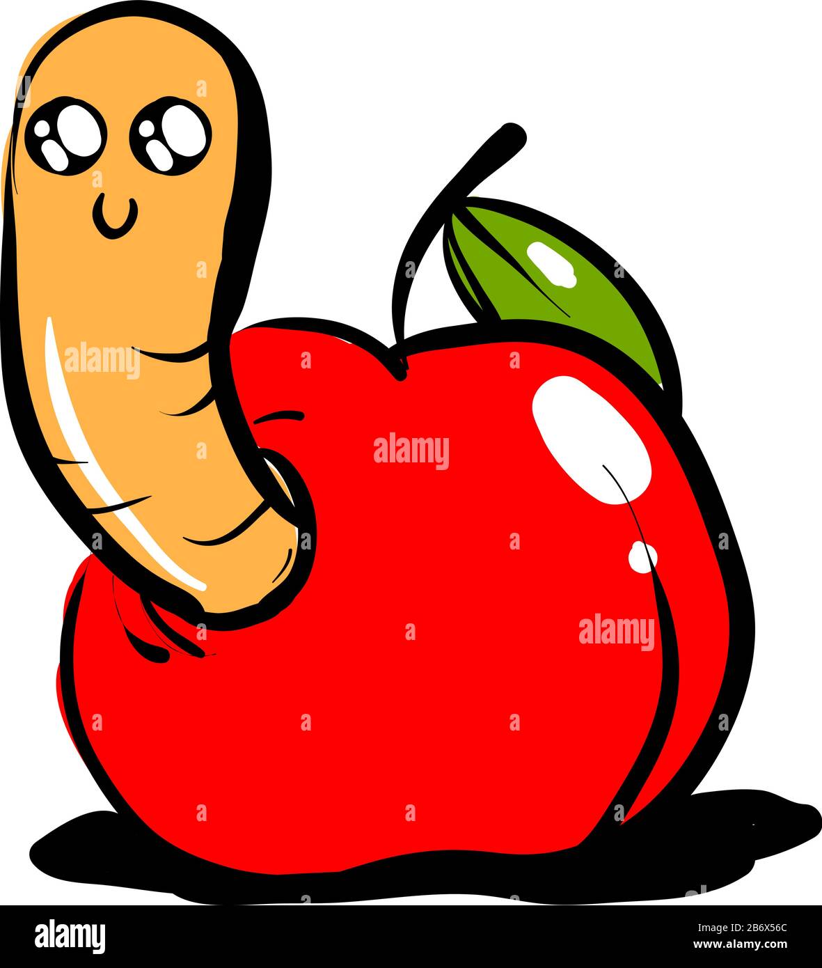 Rotten apple worm hi-res stock photography and images - Alamy