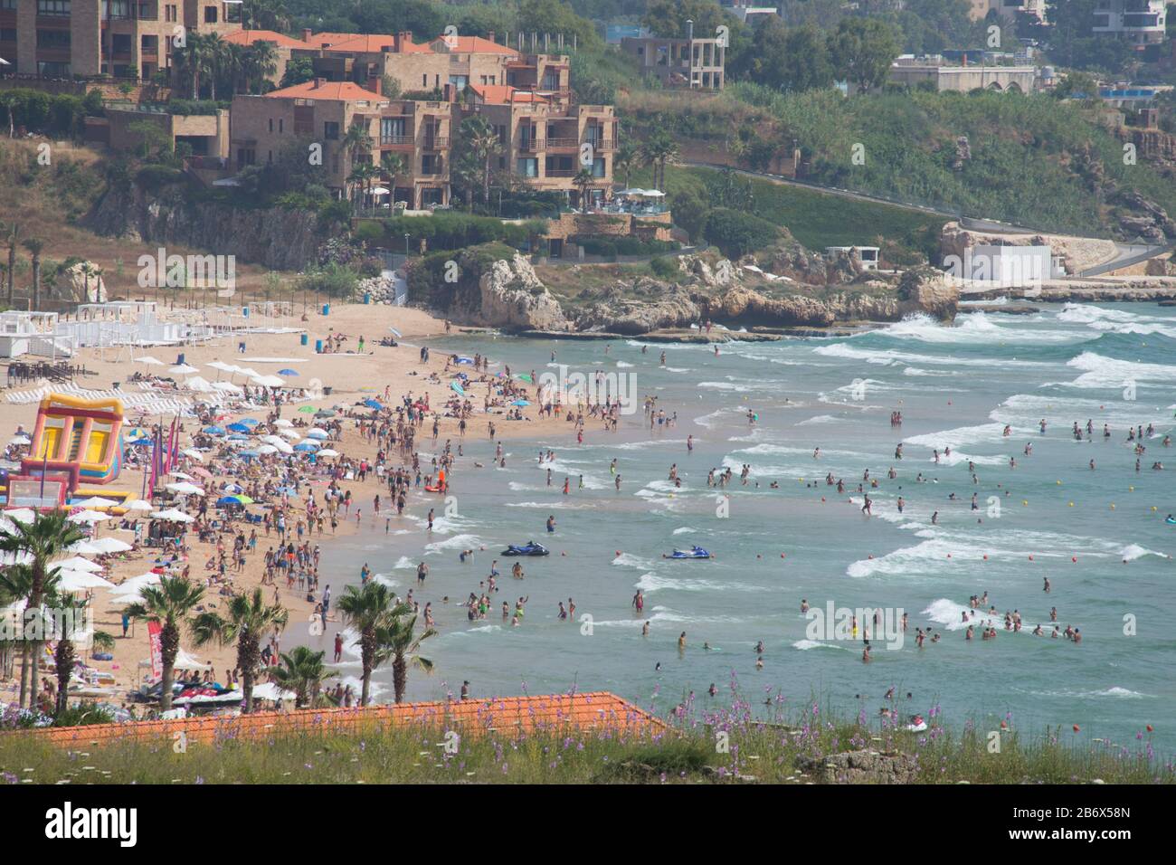 A beach of Byblos, Lebanon - June 2019 Stock Photo - Alamy