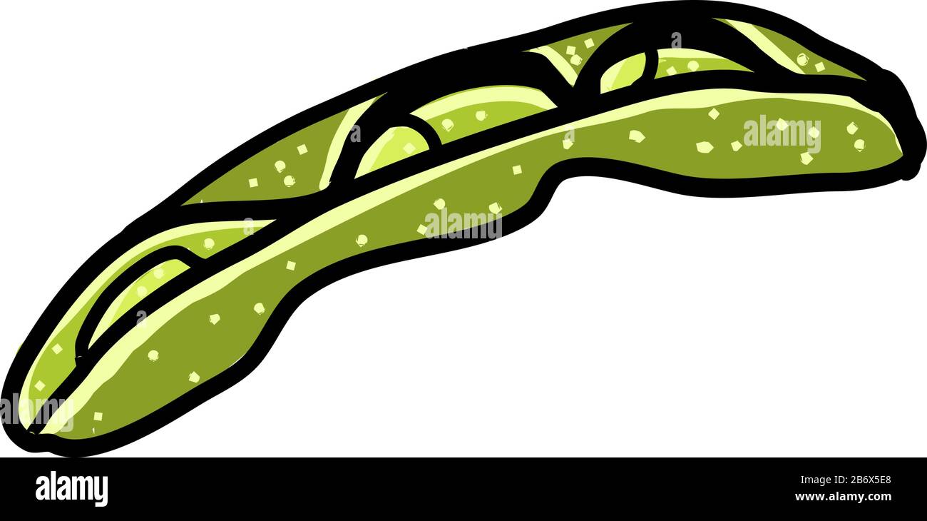Edamame, illustration, vector on white background Stock Vector Image ...