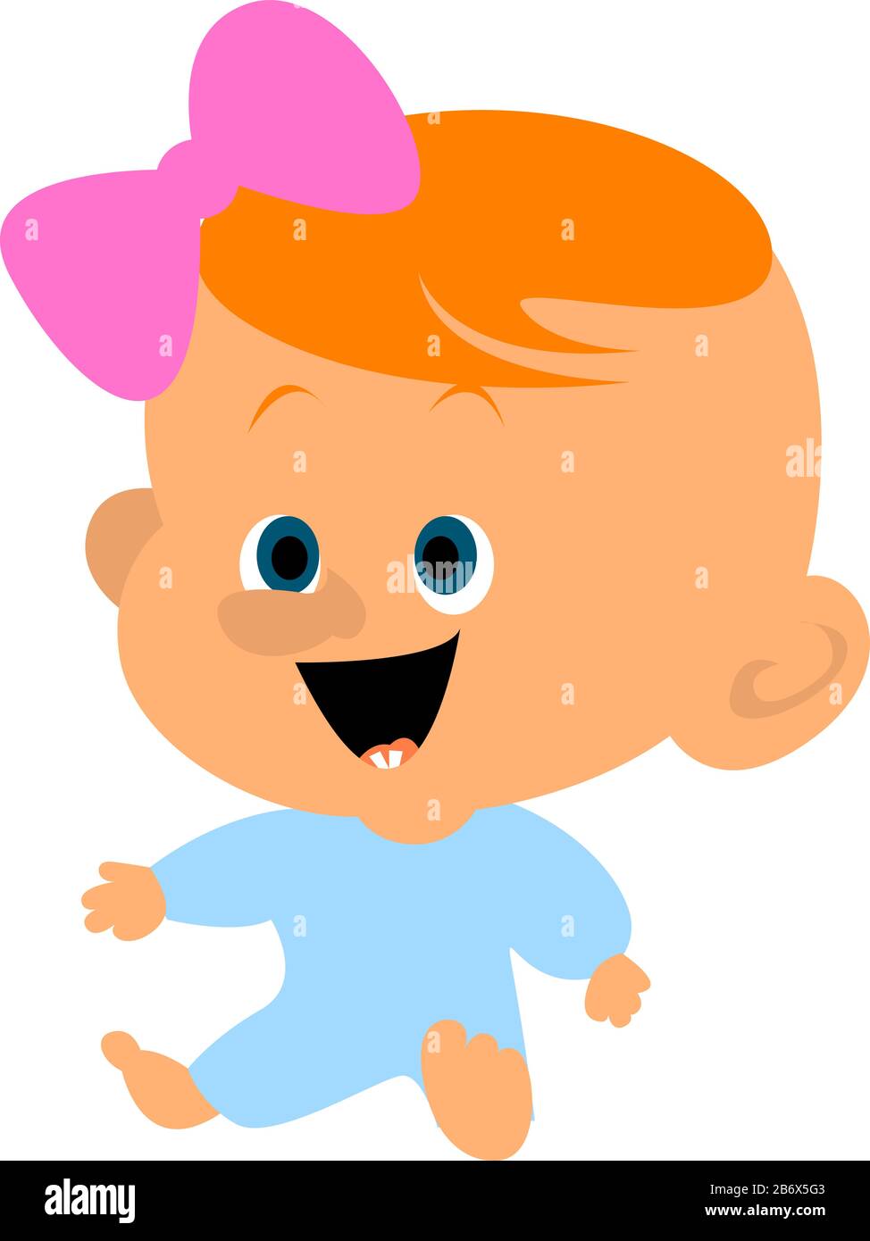 Little baby, illustration, vector on white background Stock Vector ...
