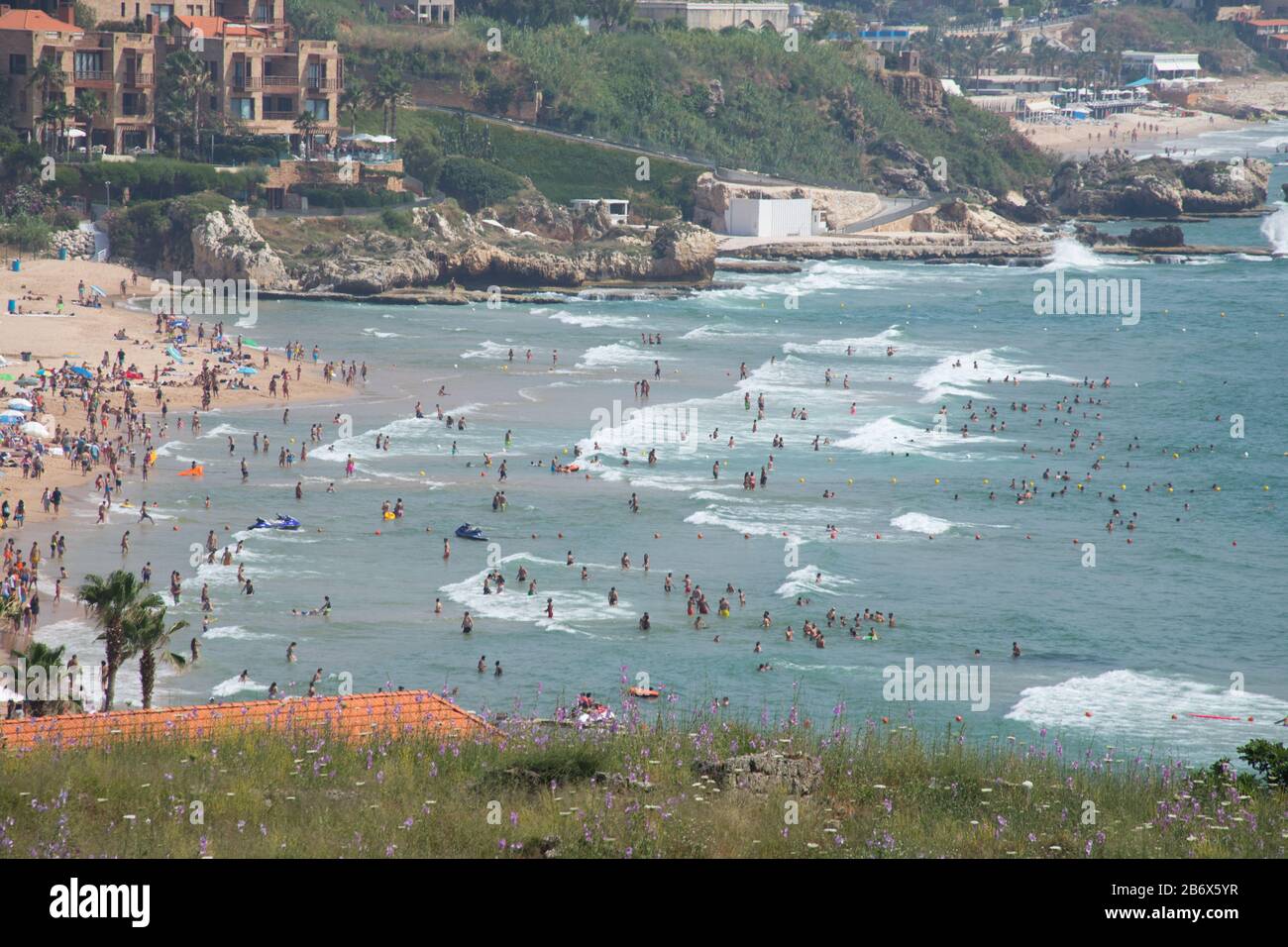 A beach of Byblos, Lebanon - June 2019 Stock Photo - Alamy