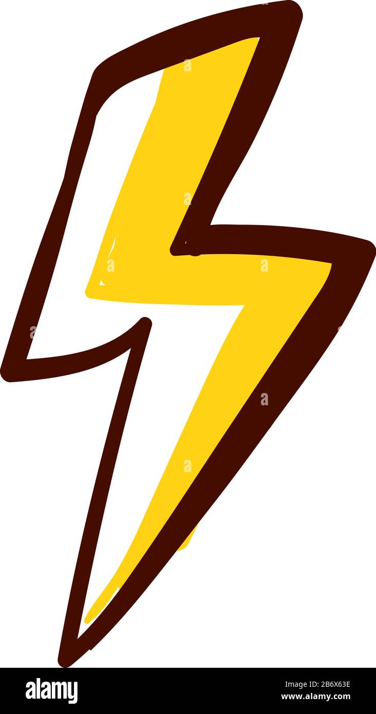 Yellow lighting, illustration, vector on white background Stock Vector ...