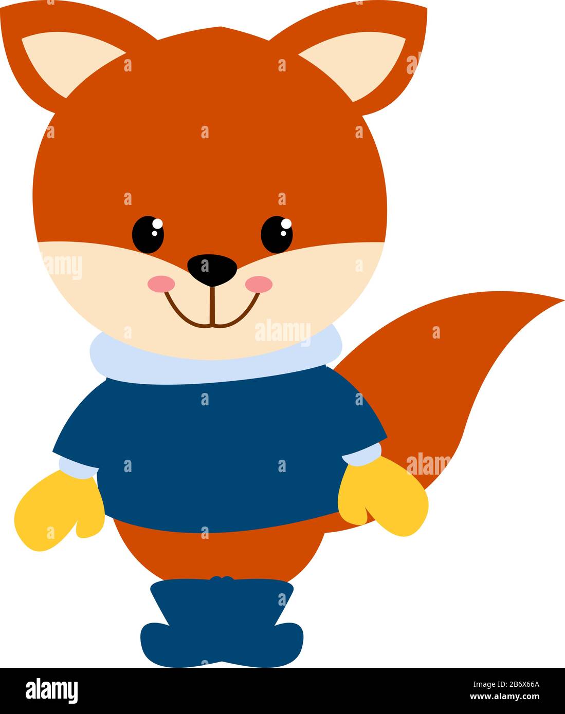 Winter fox illustration Cut Out Stock Images & Pictures - Alamy