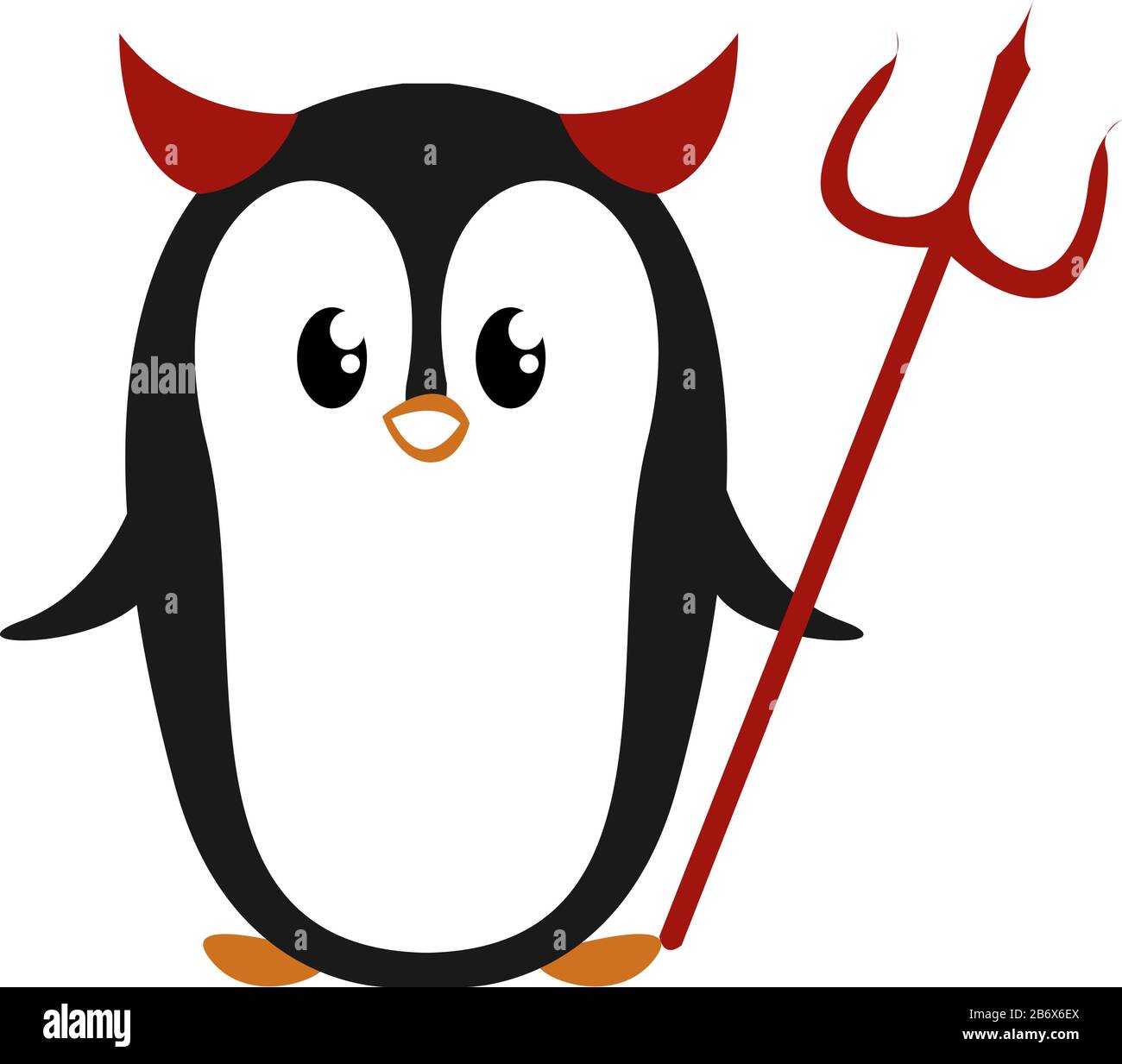 Little devil, illustration, vector on white background Stock Vector ...