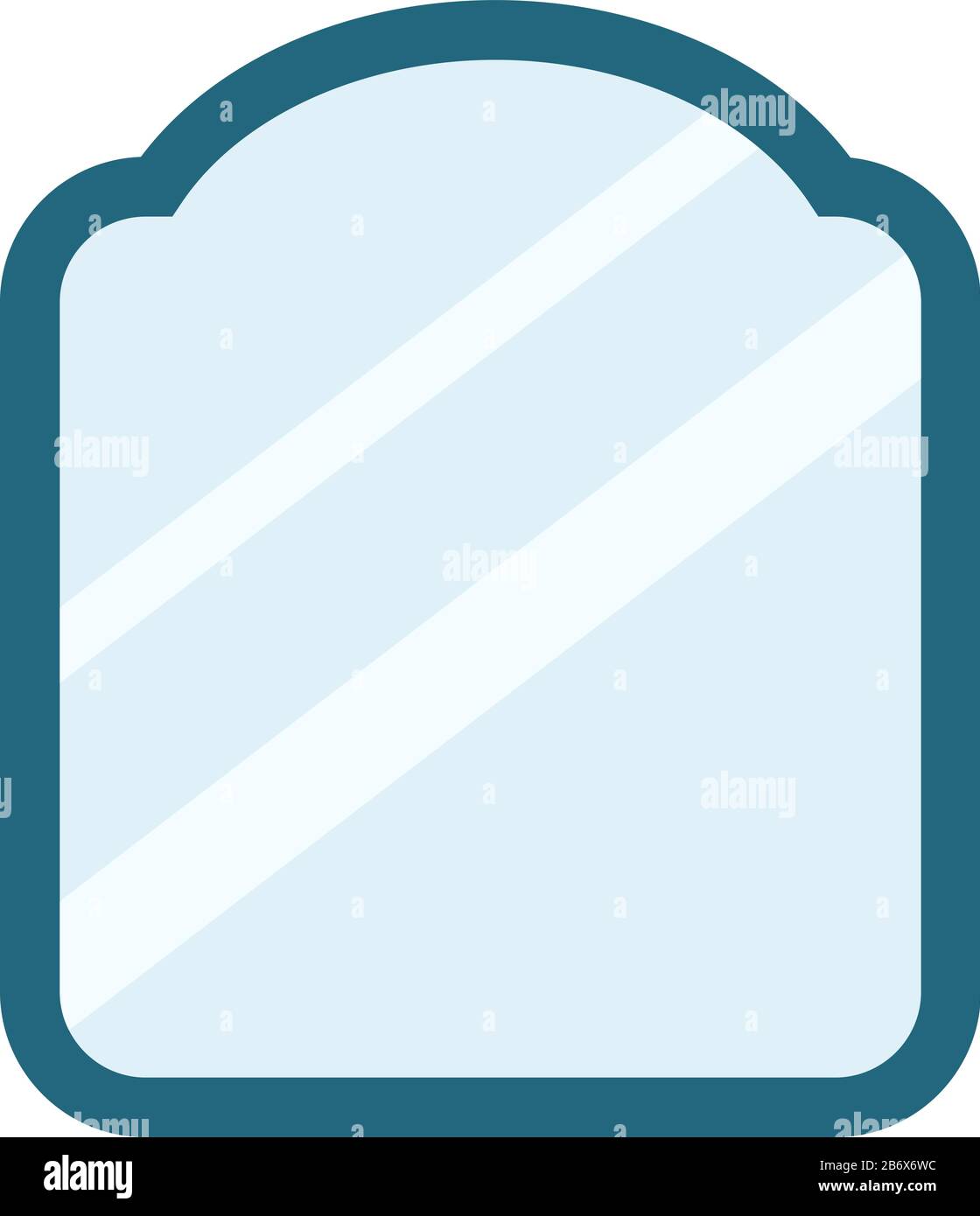 Blue mirror, illustration, vector on white background Stock Vector ...