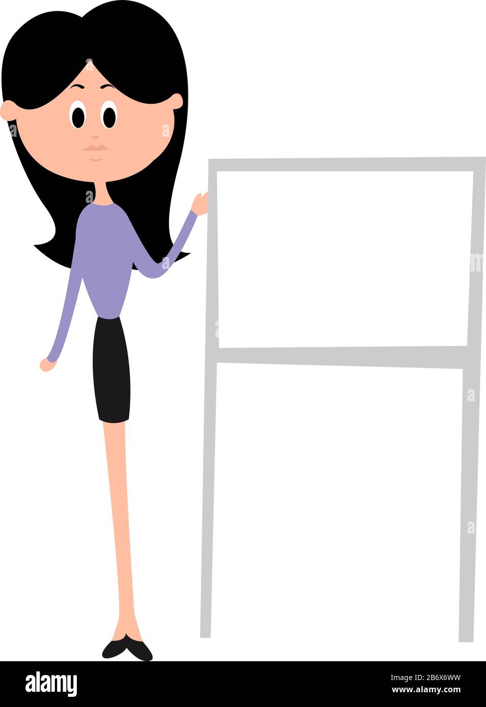 Girl manager, illustration, vector on white background Stock Vector ...