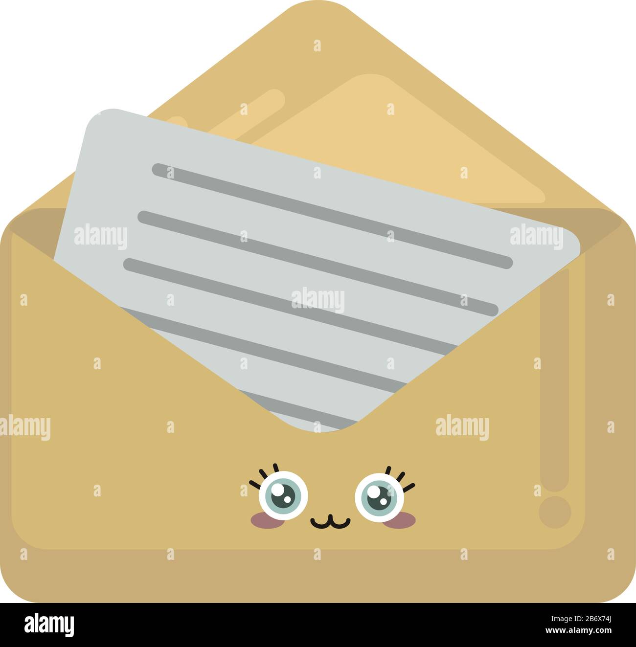 Open letter, illustration, vector on white background Stock Vector ...