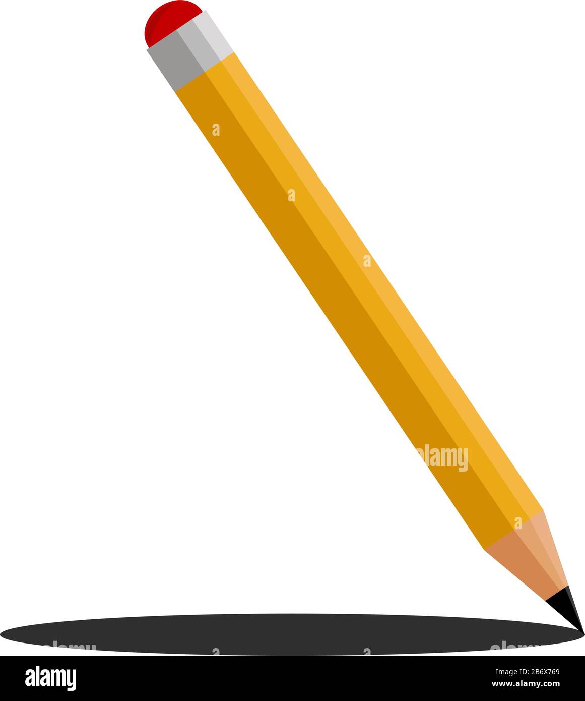 Pencil, illustration, vector on white background Stock Vector Image ...