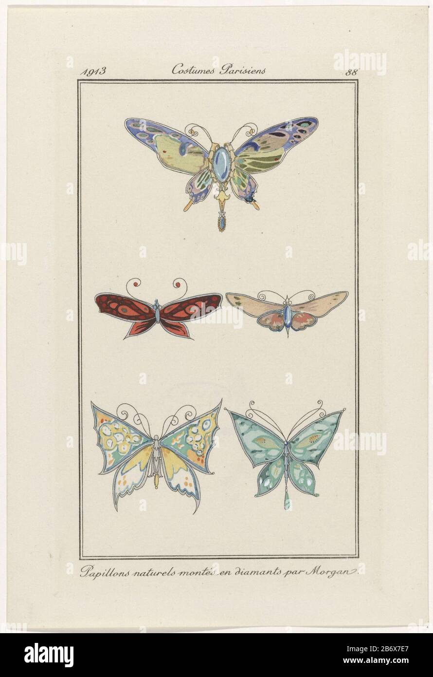 Natural butterflies mounted with diamonds by Morgan. Print out the ...