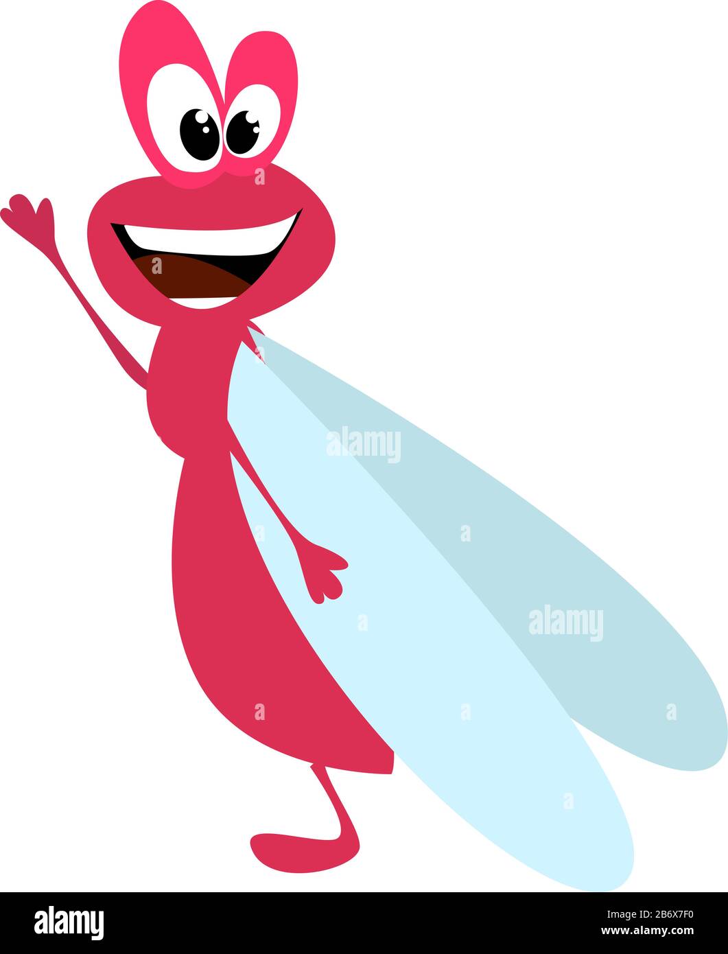 Pink moth, illustration, vector on white background Stock Vector Image ...