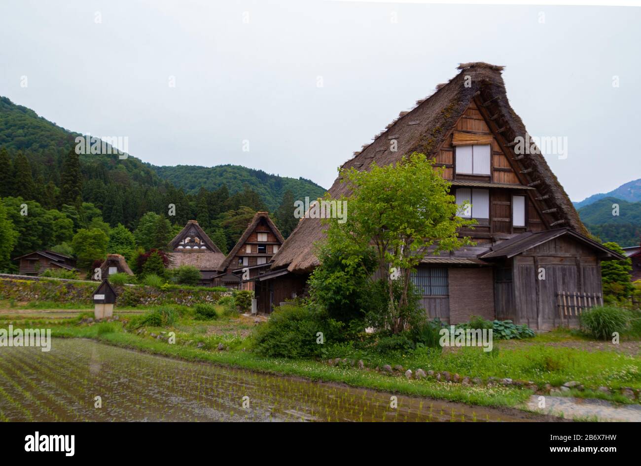 Tradicional houses, constructed in the architectural style known as ...