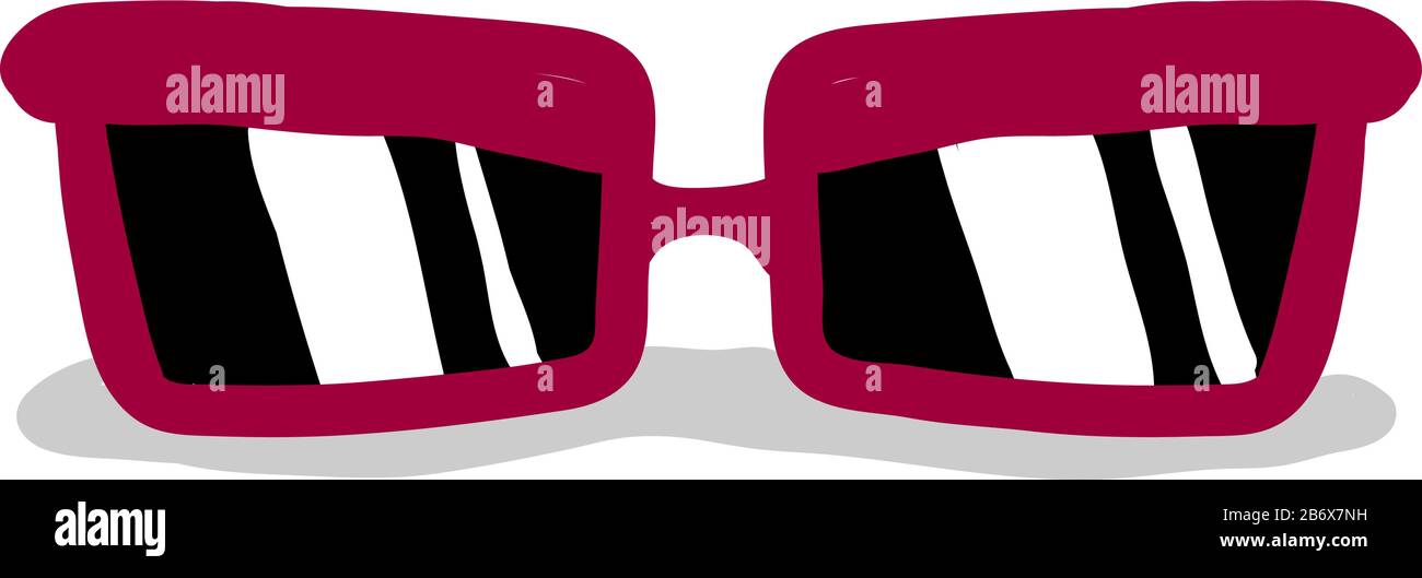 Pink sunglasses, illustration, vector on white background Stock Vector ...