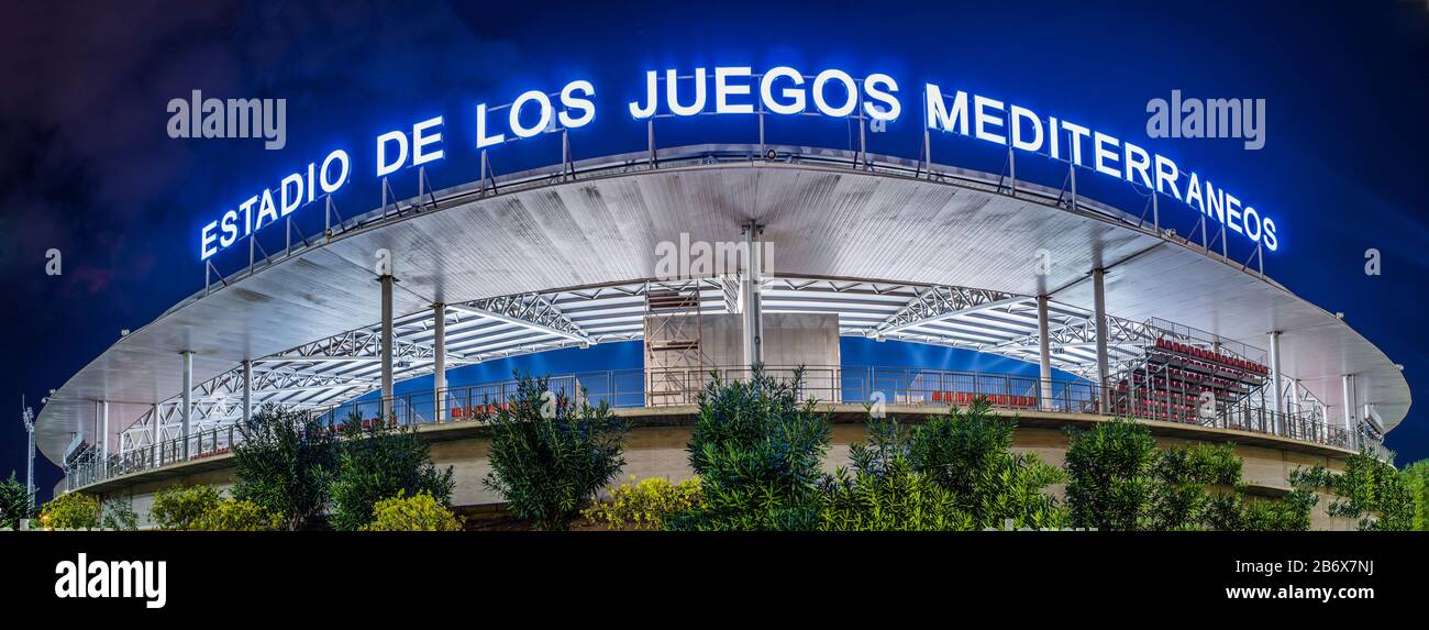 Estadio de los Juegos Mediterraneos, Almeria, Andalucia, Spain Stock ...