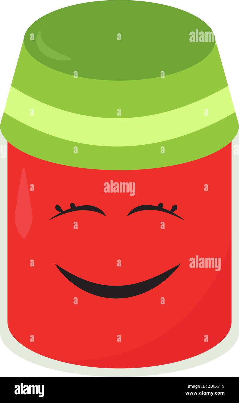 Red jam, illustration, vector on white background Stock Vector Image ...