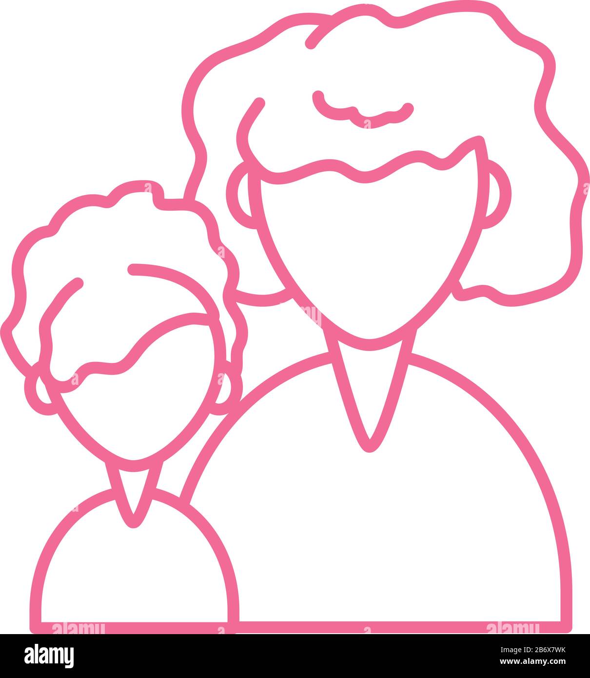 woman with daughter, line style icon vector illustration design Stock ...