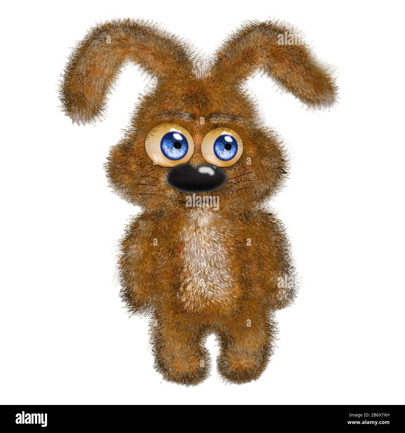 Cute Cartoon Bunnies With Big Eyes