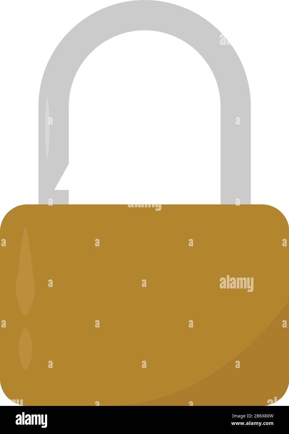 Little lock, illustration, vector on white background Stock Vector ...