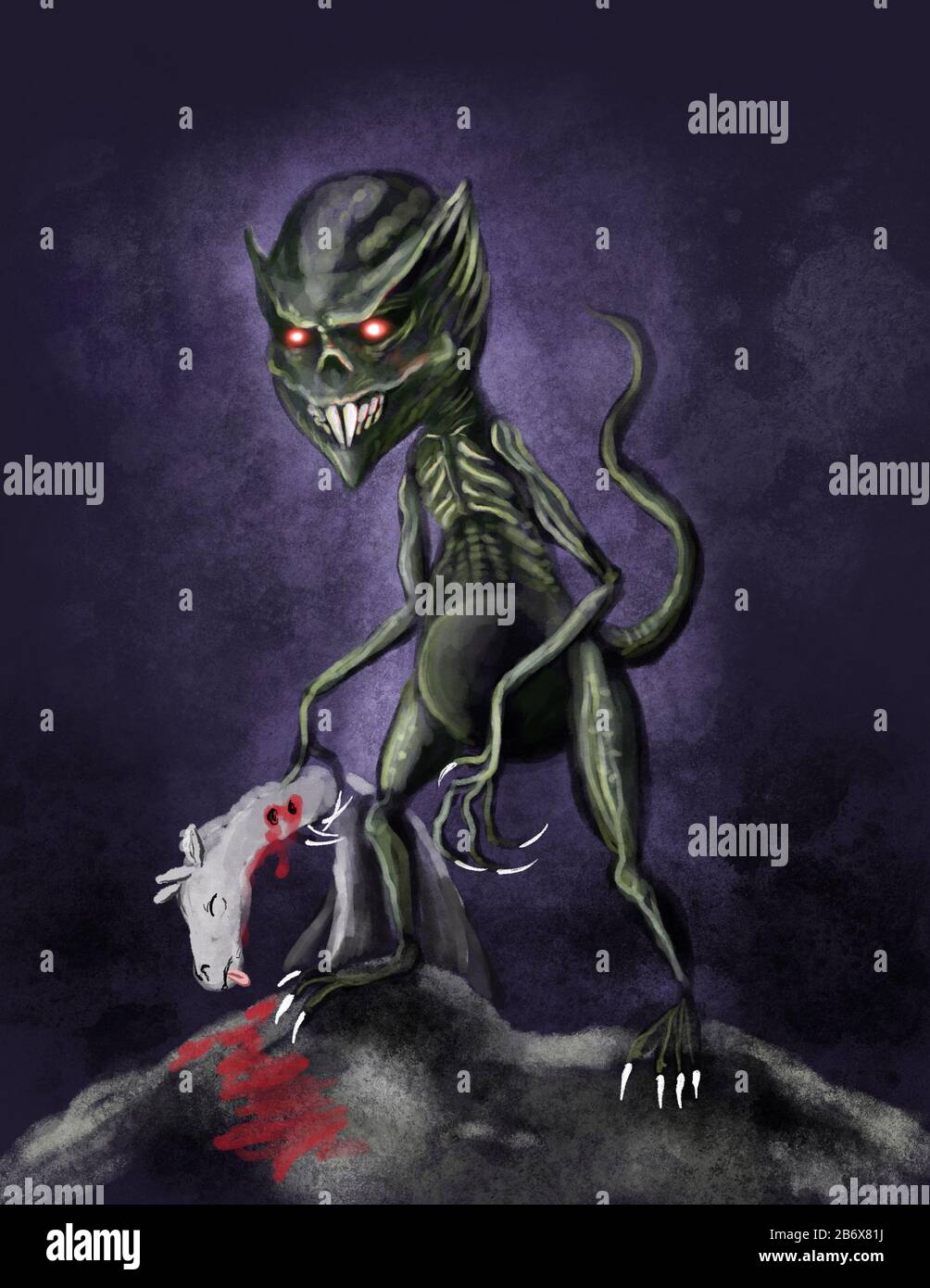 Chupacabra drawing hi-res stock photography and images - Alamy