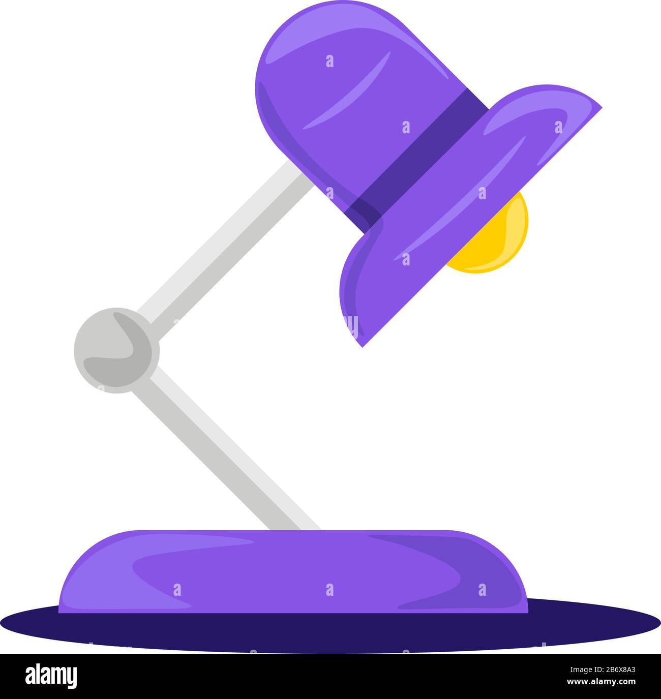Purple lamp, illustration, vector on white background Stock Vector ...