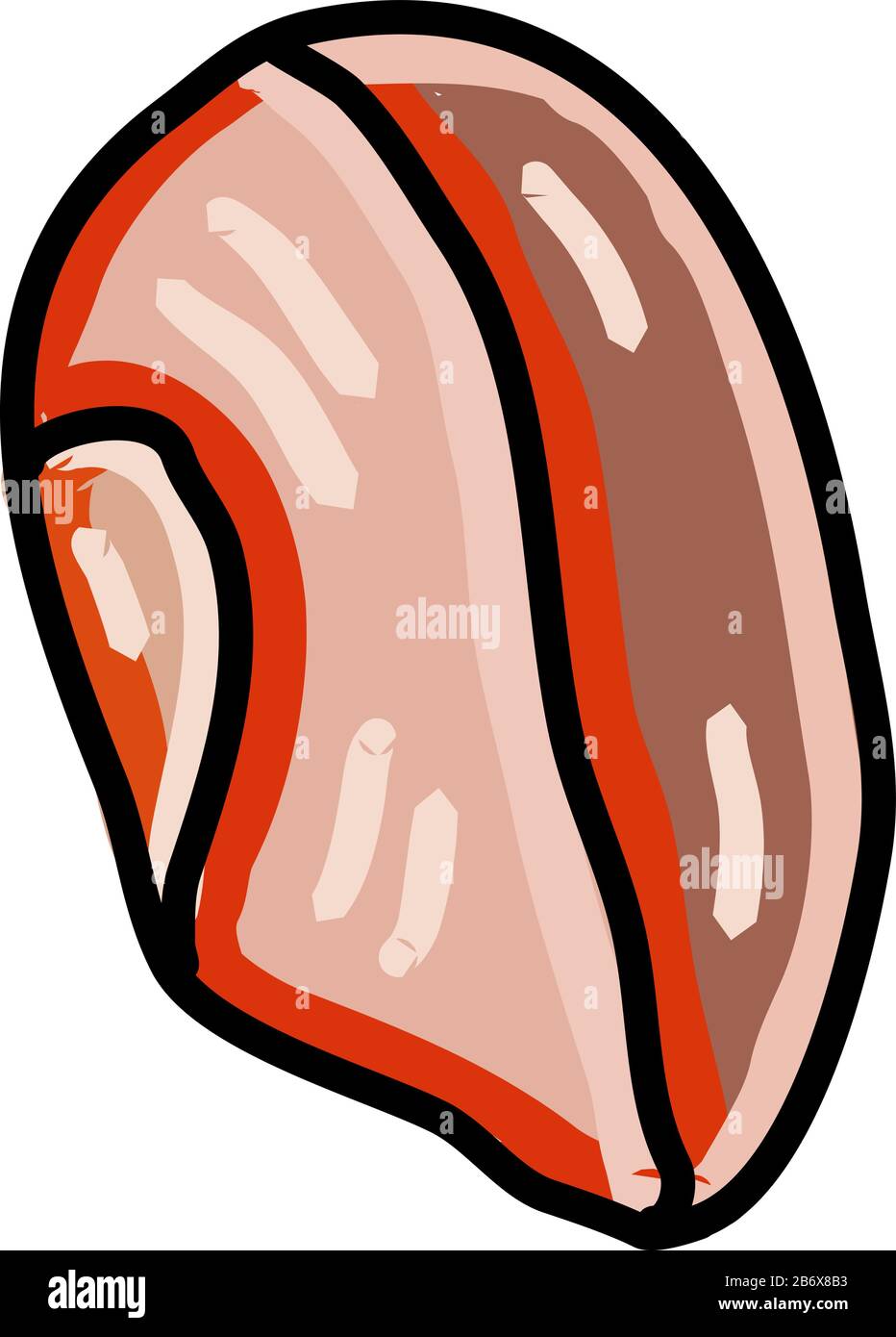 Red potato drawing, illustration, vector on white background Stock ...