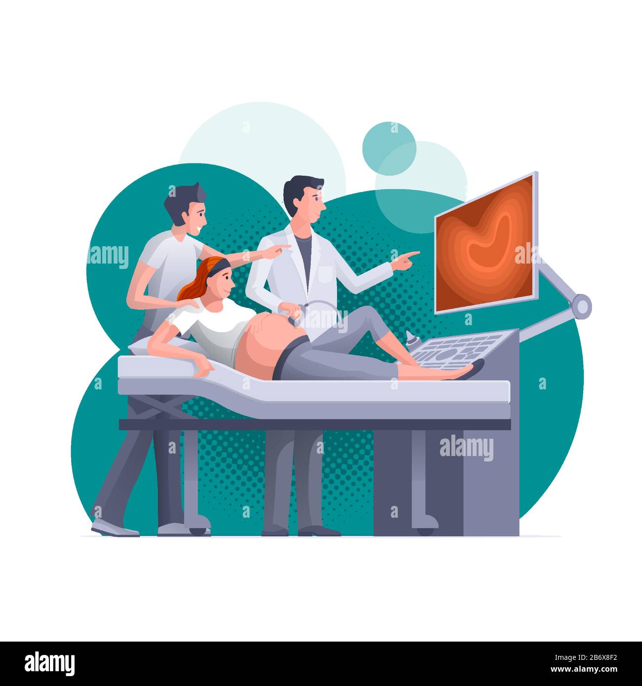 Doctor consulting pregnant woman Stock Vector Images - Alamy