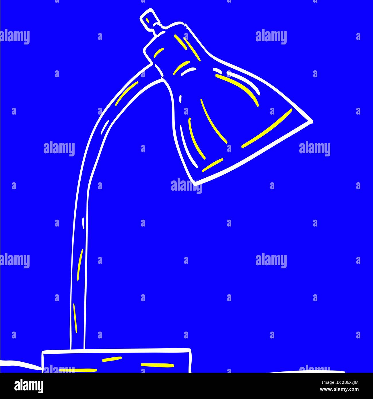 Drawing of a lamp, illustration, vector on white background Stock ...