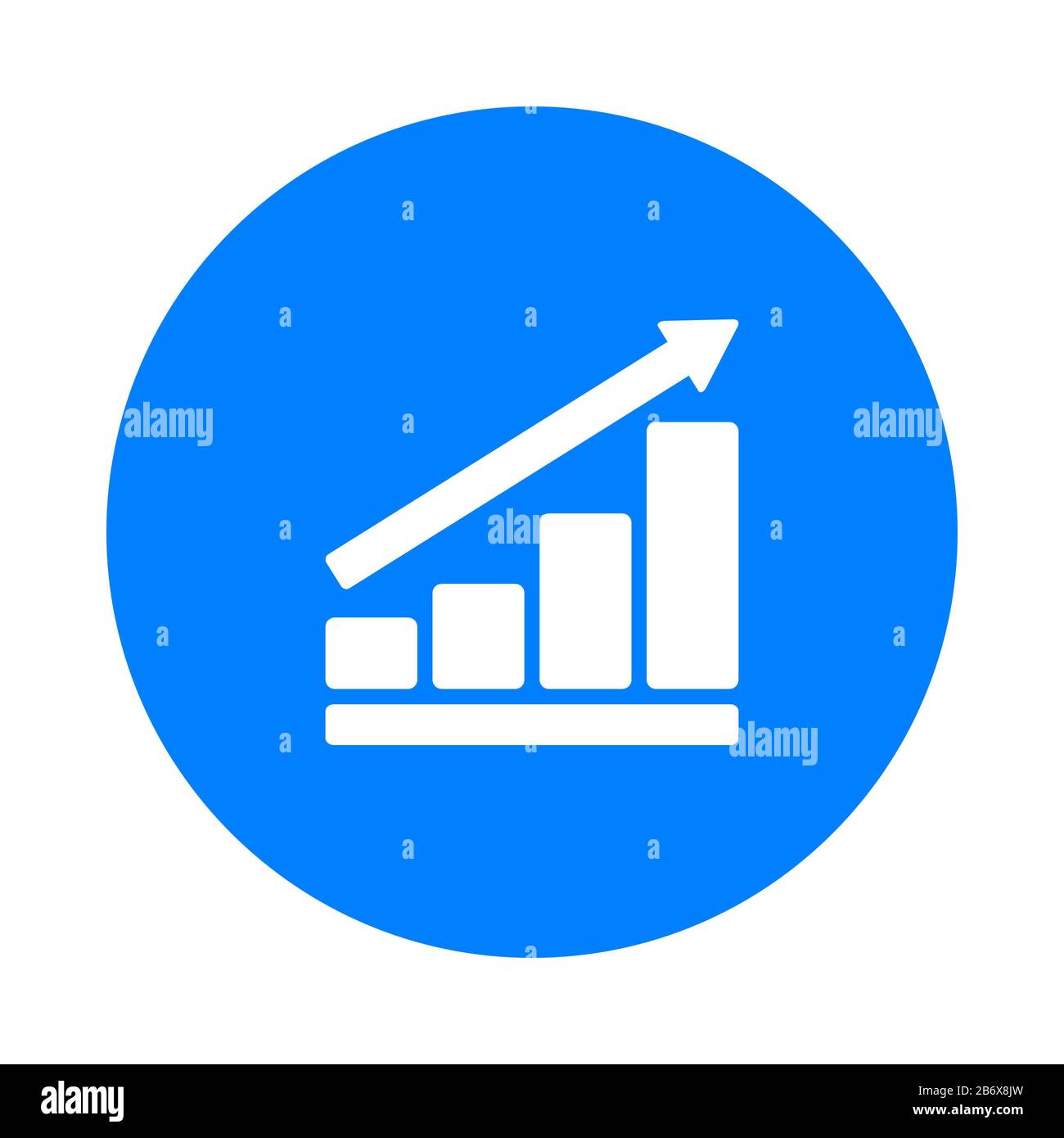 Bar chart and circle Stock Photo - Alamy