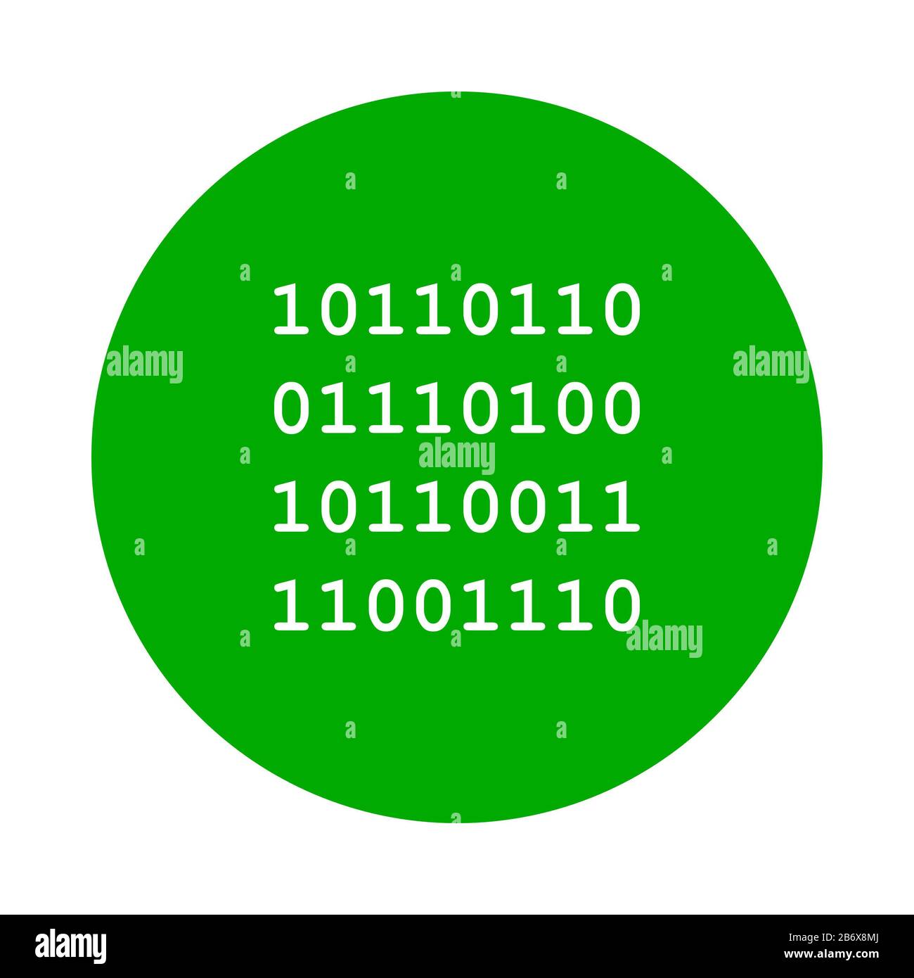 Binary code and circle Stock Photo - Alamy