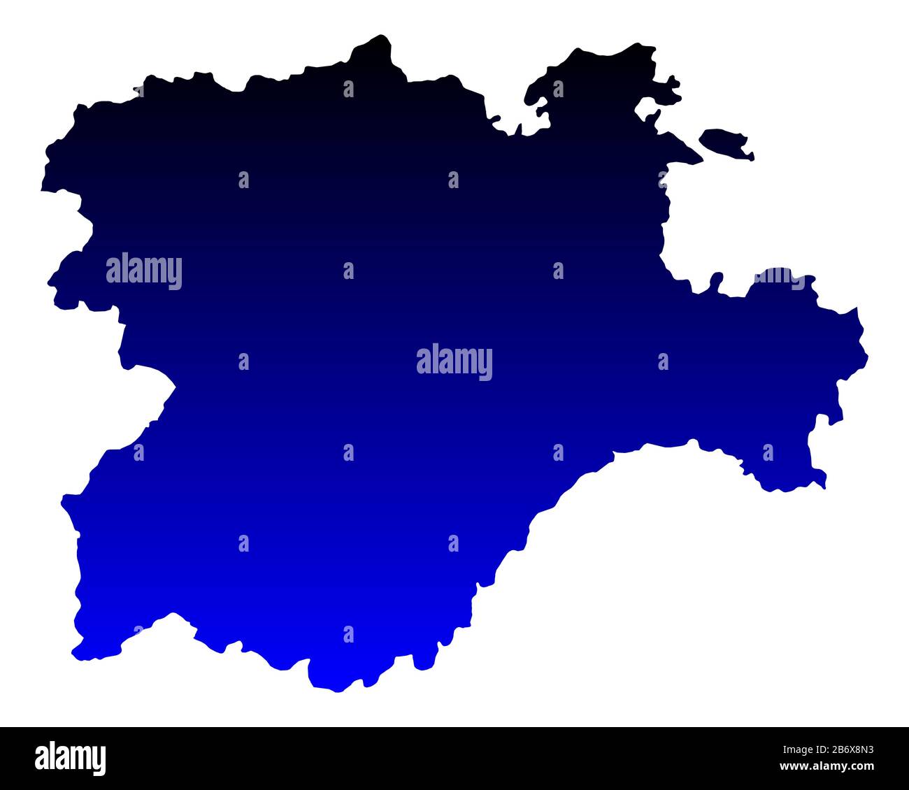 Map of Castile and Leon Stock Photo - Alamy