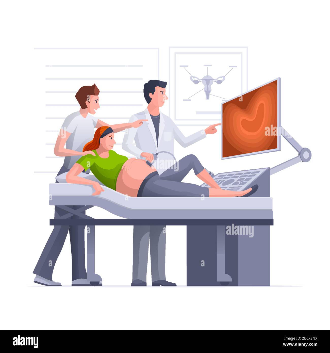 Doctor consulting pregnant woman Stock Vector Images - Alamy