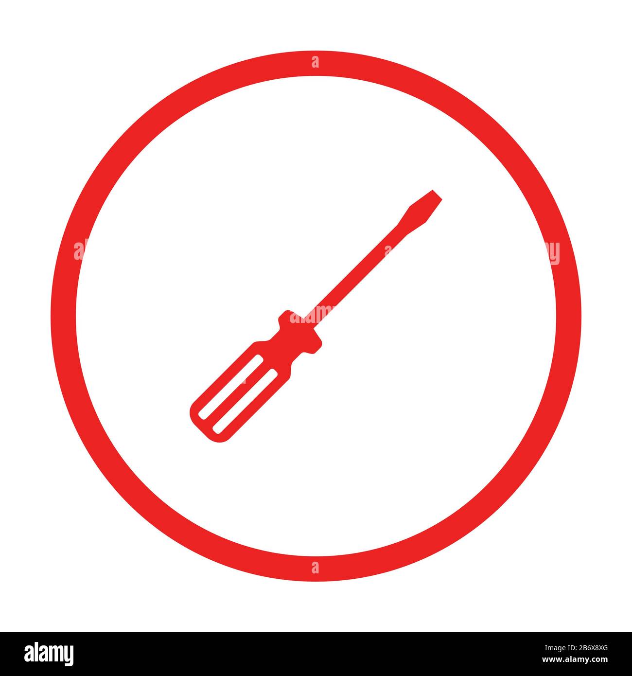 Screwdriver and circle Stock Photo - Alamy