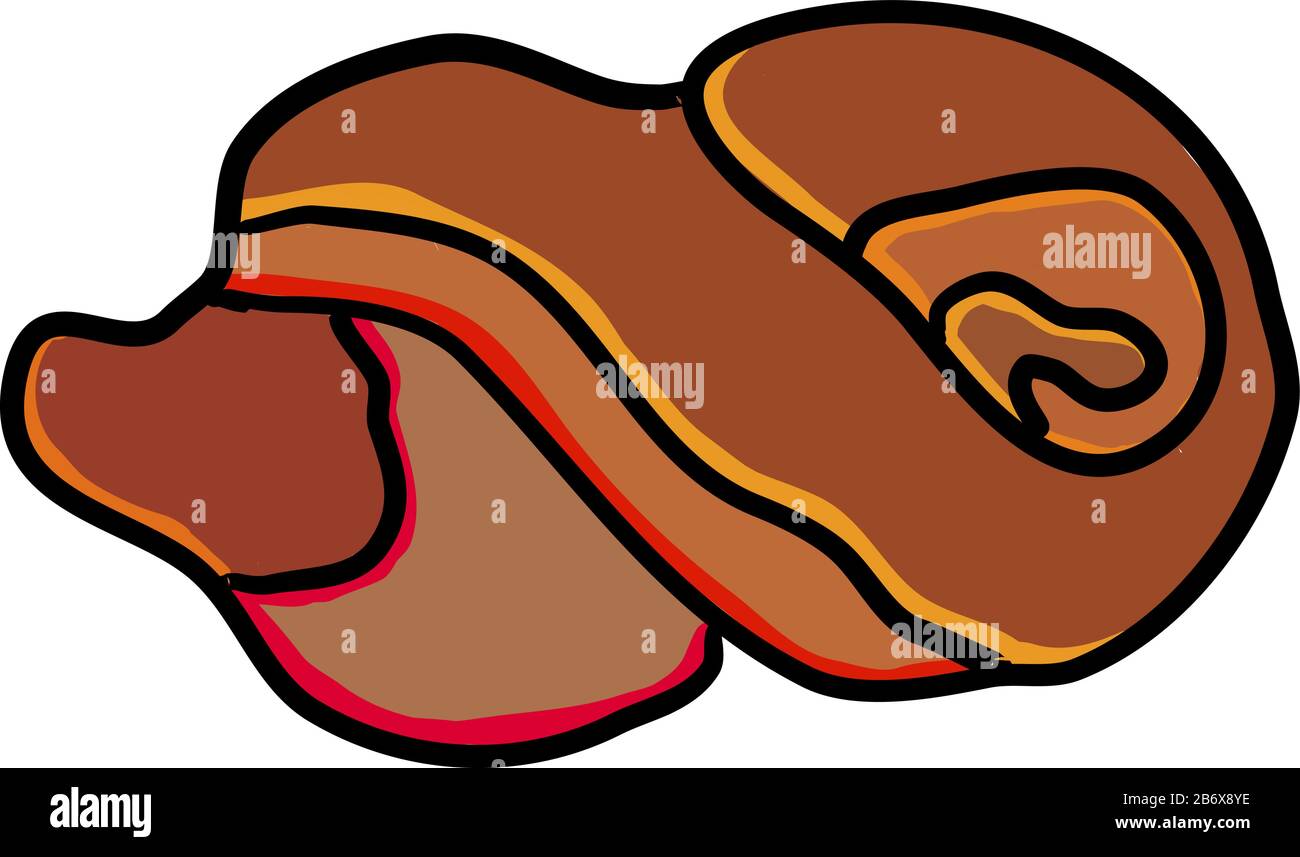 Flat roll bread, illustration, vector on white background Stock Vector ...