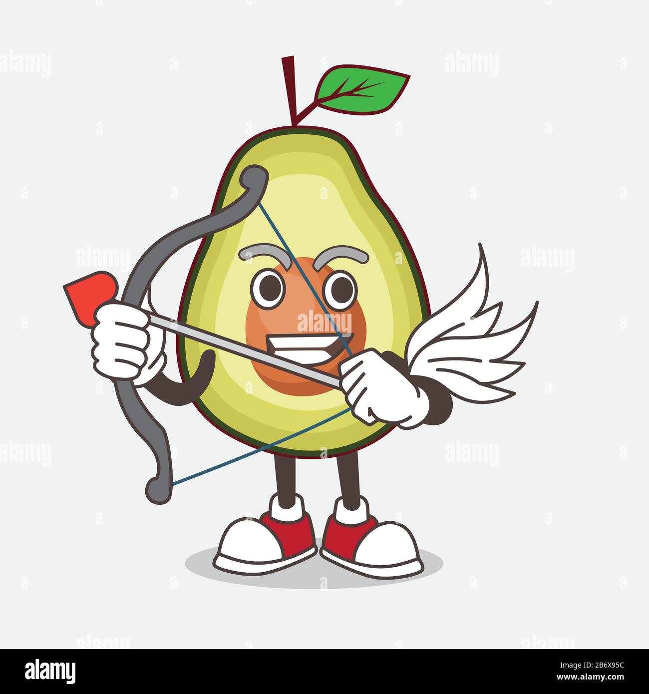 An Illustration of Avocado Fruit Vector Mascot Character Stock Vector ...