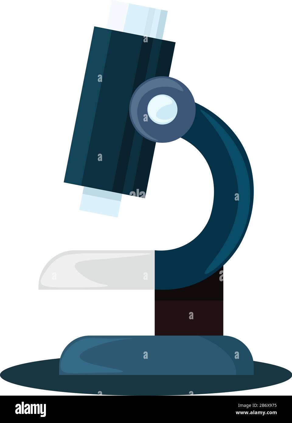 Microscope, illustration, vector on white background Stock Vector Image ...